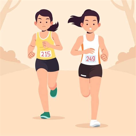 크로스 컨트리 스포츠 그림 무료 벡터