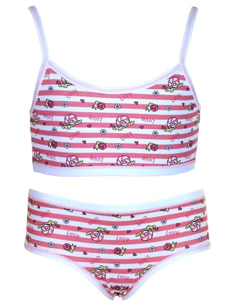 Jadea Coordinato Intimo Bimba Completo Ragazza Top Brassiereslip 475