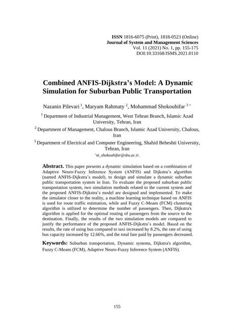 Pdf Combined Anfis Dijkstras Model A Dynamic Simulation For Dokumentips