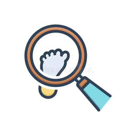 Color Illustration Icon For Tracking Search And Recognise Stock Vector Illustration Of Search