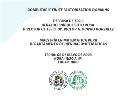 Computable Finite Factorization Domains Department Of Mathematical