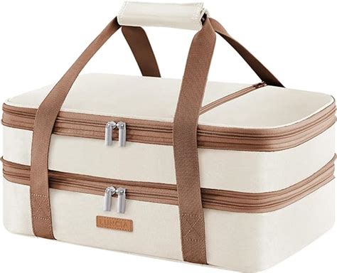 Luncia Insulated Double Decker Casserole Carrier Lasagna