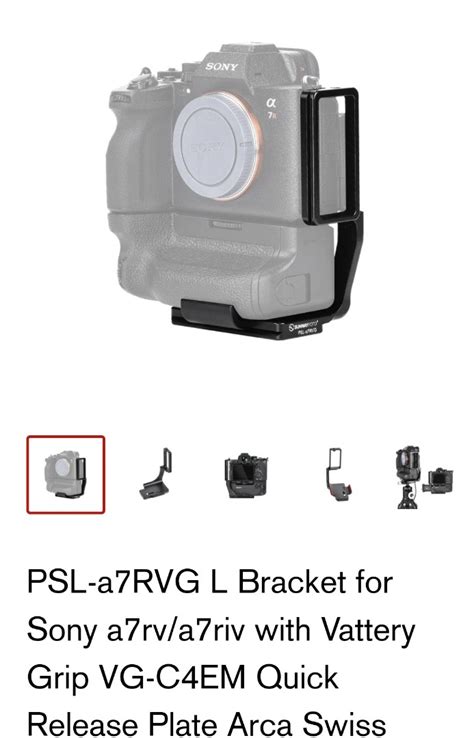 Sunway Psl A7rvg L Bracket For Sony A7rva7riv With Battery Grip Vg