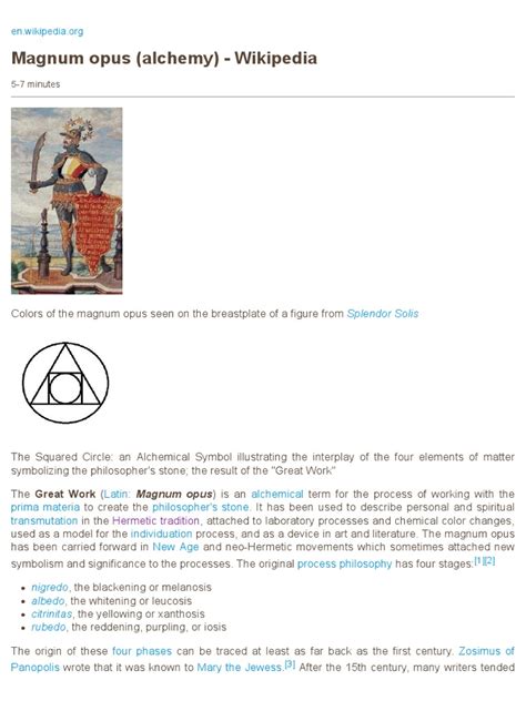 Magnum Opus Alchemy Pdf Alchemy Esotericism