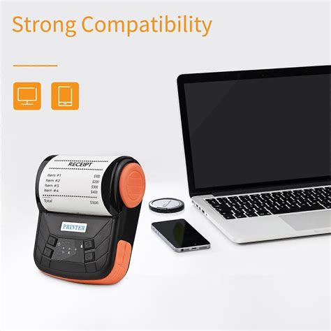 Portable 80mm Receipt Thermal Printer Wireless Bt Mobile Bill Printer For Android System Esc Pos