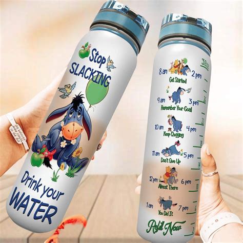 Eeyore Drinking Water Tracker Bottle Winnie The Pooh Bottle Cartoon