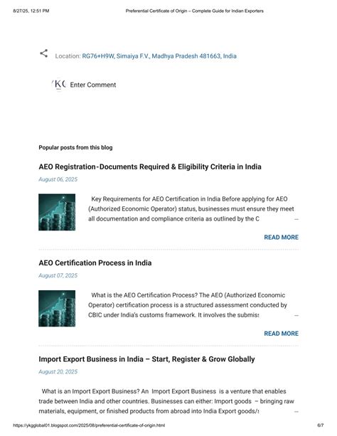 Ppt Preferential Certificate Of Origin Complete Guide For Indian