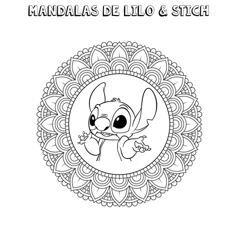 Lilo Y Stich Nuevos Y Originales Mandalas Listos Para Colorear