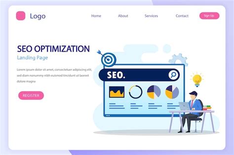 Premium Vector Seo Optimization Concept Website Development Entrepreneur Business Web Data