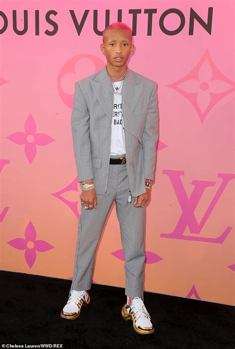 Jaden Smith Sports Bleached Eyebrows And Diamond Grillz At Louis Vuitton Showcase In La Daily