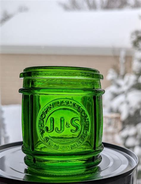 Vintage John Jameson And Son Limited Green Glass Shot Glass Jjs Whisky