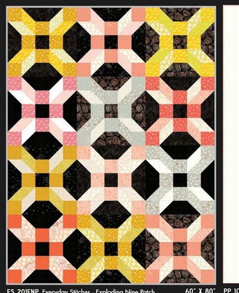 First Light Ruby Star Exploding Nine Patch Quilt Kit Etsy