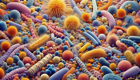 Colorful Microorganisms In Abstract Environment Stock Illustration Illustration Of Microscopic