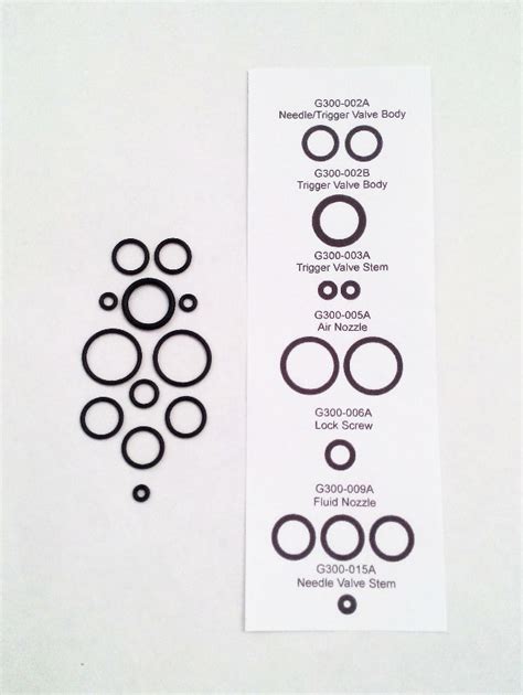 Es Manufacturing G100 6 Gelcoat Cup Dump Gun O Ring Rebuild Kit The