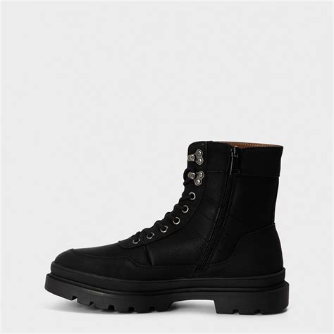 Steve Madden Mens Hudson Flat Ankle Boots Black