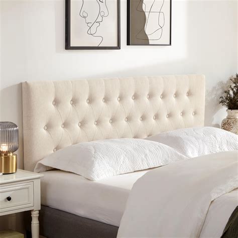 Huatean Home Tufted Upholstered Headboard King Size Solid