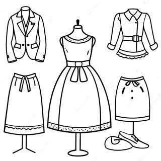 Colorful Dress Up Clothing Coloring Page Coloring Page Free Printable