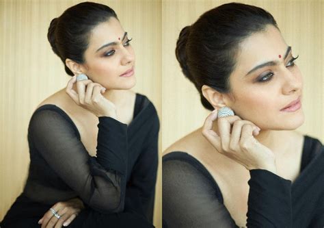 Lust Stories 2 Actress Kajol Stuns In A Sheer Black Saree Leaves Fans