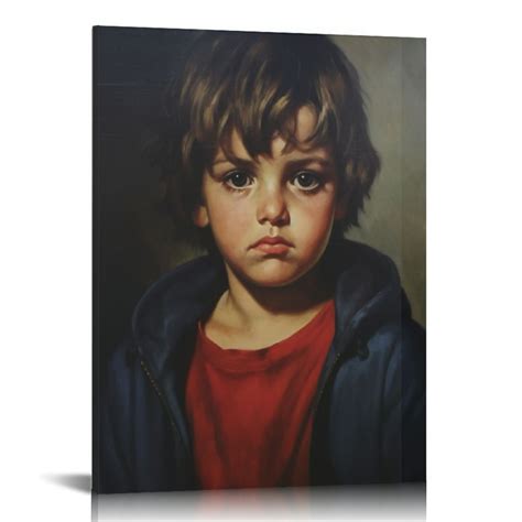 C04 Genys Art Prints The Crying Boy Aesthetic Frame Style