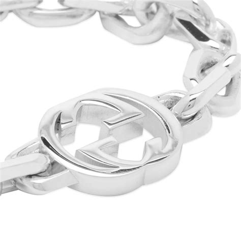 Gucci Interlocking G Chain Bracelet Sterling Silver End Jp