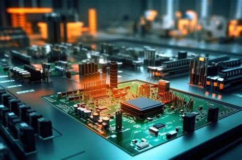 Premium Ai Image Motherboard With Electronic Components Powerful