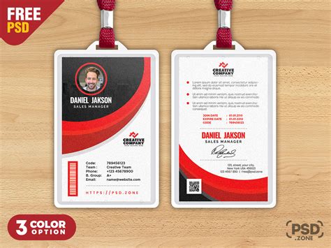 Psd Id Card Template Free Download Urafx