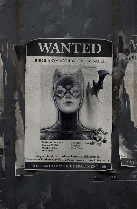 Catwoman Gcpd Wanted Poster Catwoman Batman Immagini