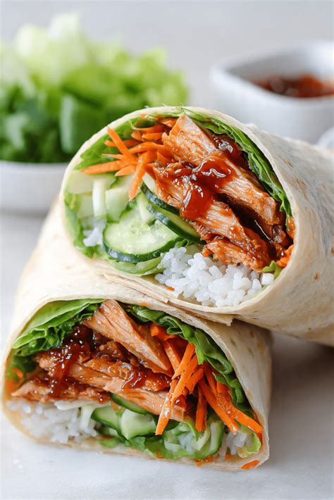 Gochujang Honey Salmon Rice Wraps