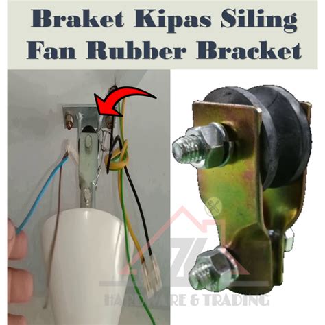 Aksesori Kipas Gantung Siling Braket Getah Fan Rod Bracket Pipe Accessories Ceiling Fan Rubber