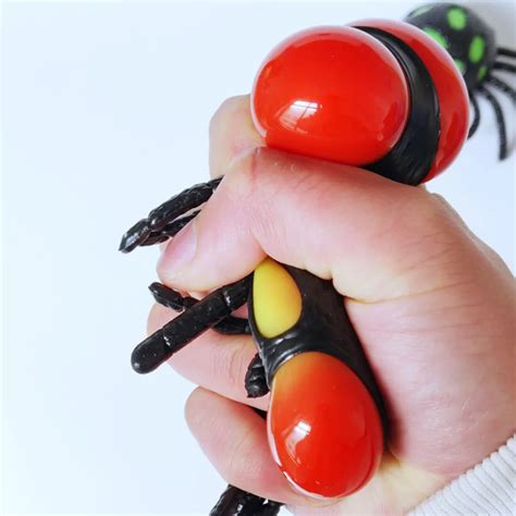 Lzy811 Squishy Spider Mesh Stress Balls Halloween Anti