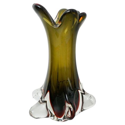 Vintage Murano Glass Vase Circa 1970 At 1stdibs