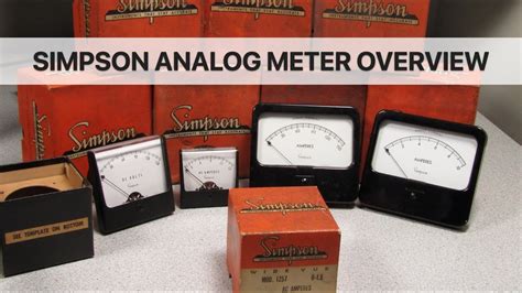 Analog Simpson Panel Meters Teardowns Youtube