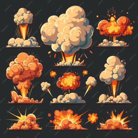 Premium Photo An Atomic Comics Dynamite Explosion Set Isolated Sprite