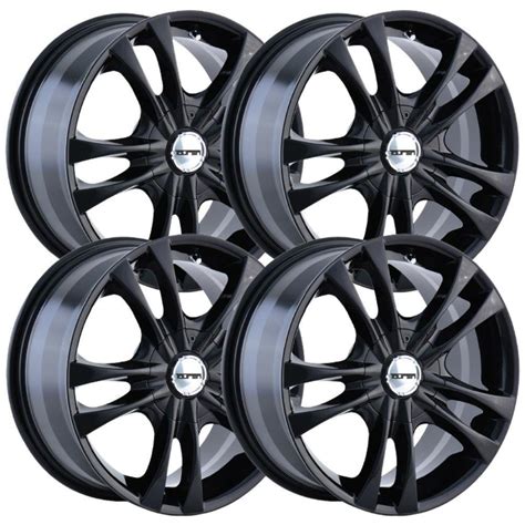 Set 4 Touren Tr22 15x7 4x1004x1143 40mm Gloss Black Wheels Rims 15 Inch Ebay
