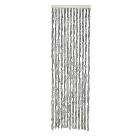 Rideau De Porte Chenille 185x56 Cm Gris Truffaut