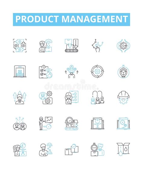 Product Management Vector Line Icons Set Product Management Planning