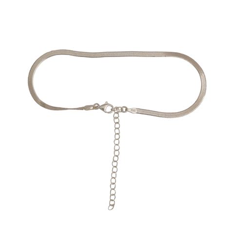 Tobillera Escama Cadena Serpiente En Plata 925 Mujer Boho Chic
