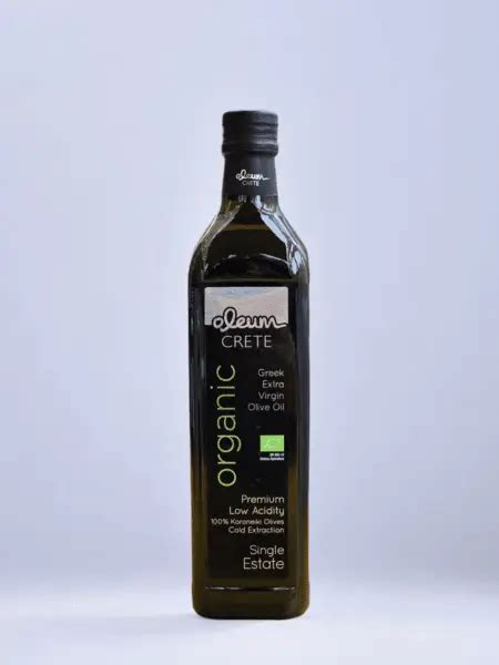 Organic Greek Extra Virgin Olive Oil 750ml Pdo Messara Oleum Crete