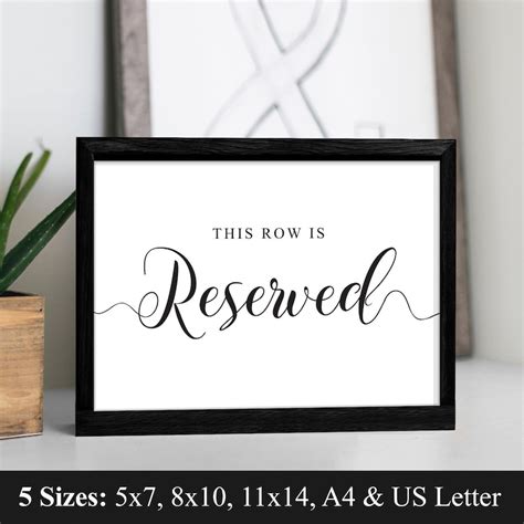 Reserved Sign Etsy