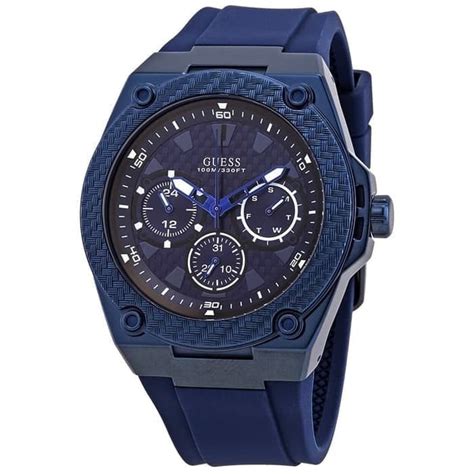 Guess Legacy Blue Dial Multi Multifunction Mens Watch W1049g7