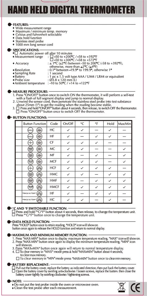 Digital Mini Termometer Med Ledning Accurate And Compact Frederiksen Scientific
