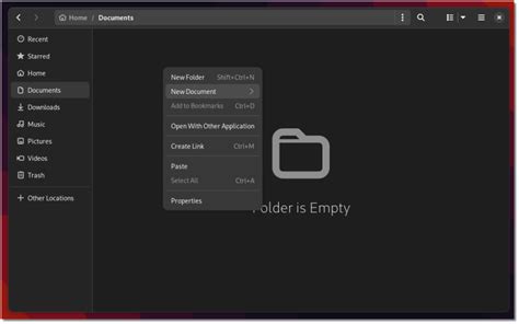 Add New Document Option In Right Click Menu In Ubuntu
