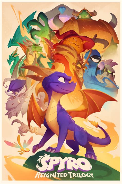 Nicholas Kole On Behance Spyro The Dragon Poster Prints Spyro And