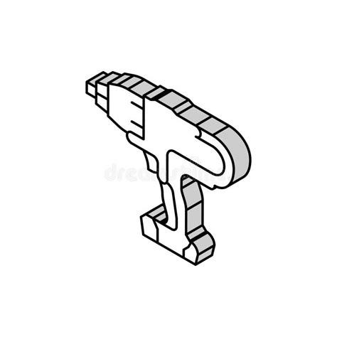 Impact Wrench Tool Isometric Icon Vector Illustration Stock Vector