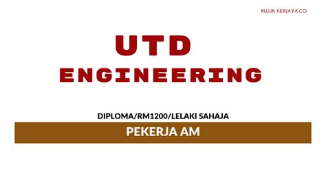 Utd Engineering • Kerja Kosong Kerajaan