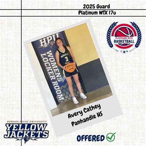 2025 G Avery Cathey Panhandle Platinum Wtx Basketball