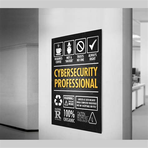 Cybersecurity Cissp Not A Hacker Poster T For Etsy