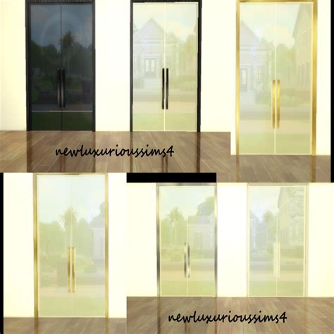 Newluxurioussims4 Double Glass Doors The Sims 4 Build Buy Curseforge