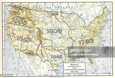 1800s American Map Growth Photos And Premium High Res Pictures Getty