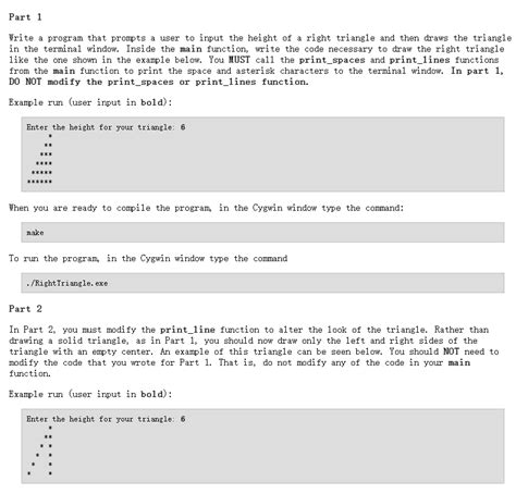 Solved Part Write A Program That Prompts A User To Input Chegg